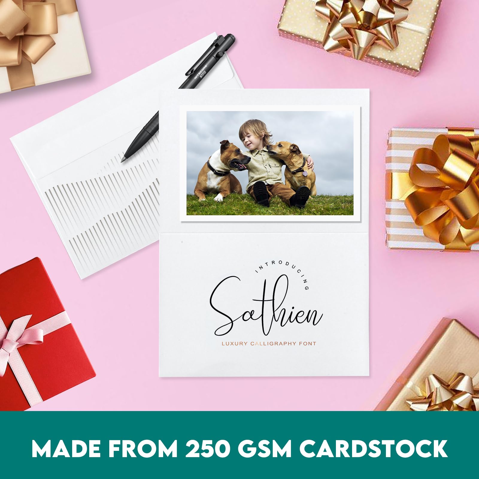 100 Pack White Blank Cards and 100 Pack Envelopes 4x6, Note Greeting Cards and Envelopes Set, Folded Cardstock with Self-Seal Envelopes for DIY Greeting Thank you Cards, Invitations in All Occasions