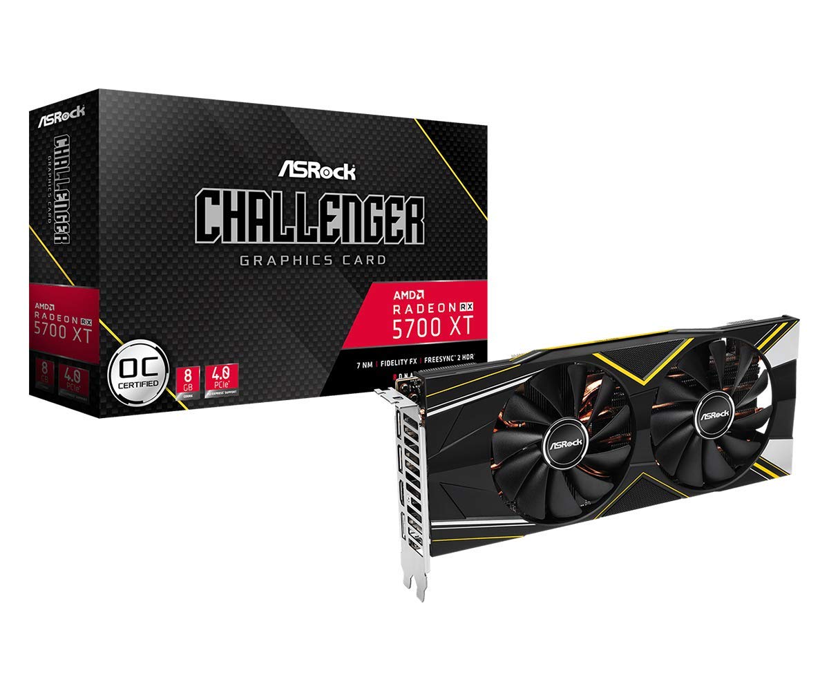 ASRock VCX RX 5700 XT Challenger D 8G OC 8GB GDDR6 PCIE 256B HDMI 3xDP Retail (RX5700 XT CHALLENGER D 8G OC)