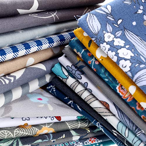 30 Pieces 10 x 10 Inches Fabric Printed Bundle Squares Floral Fabric Patchwork Sewing Quilting Bundles Assorted Pattern Fabric for DIY Scrapbook Craft Making