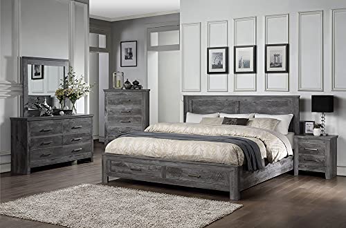 Acme Furniture Vidalia Nightstand, Rustic Gray Oak