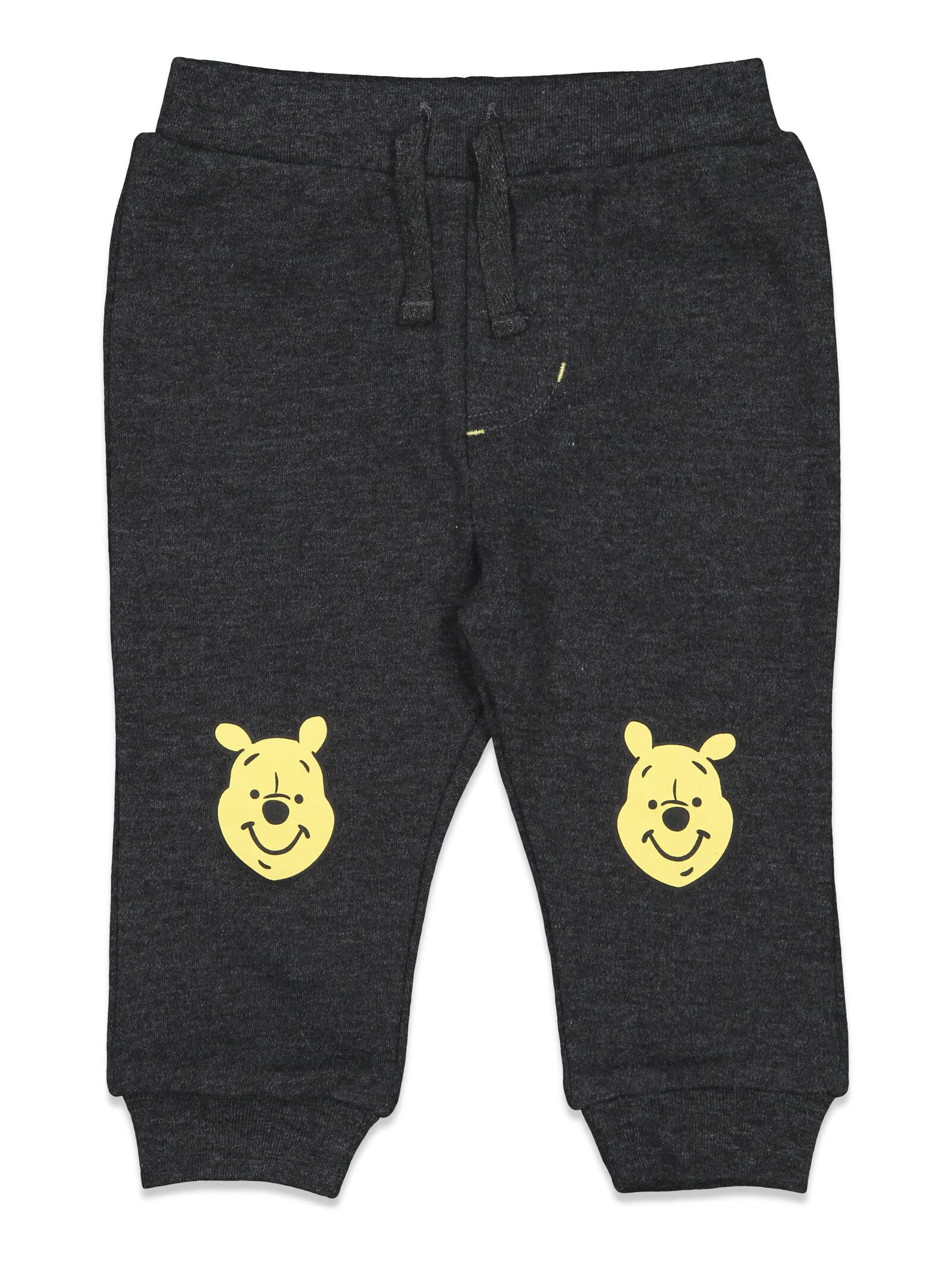 Disney Winnie The Pooh Eeyore Tigger Newborn Baby Boys 3 Pack Jogger Pants Gray/Yellow/White 6-9 Months