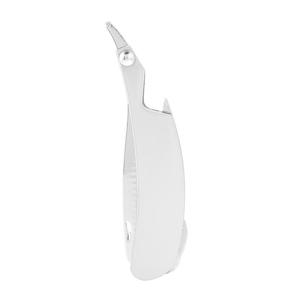 Folding Beard Comb, Portable Folding Mustache Tool Bottle Opener Portable Stainless Steel Beard Comb for Salon and Home Use