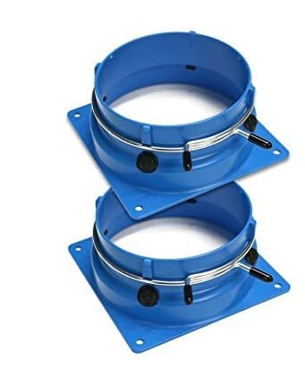 120mm Fan Duct Cooling Shroud 2 Pack, No Clamps for Greenhouses, Enclosures, Crypto Mining, and More(4 inch Vent Hose Adapter)