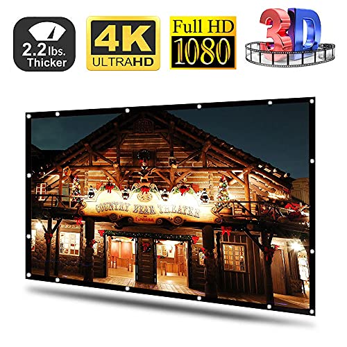 100/120 Inch 16:9 Projector Screen Polyester Portable Front/Rear Non-Crease Foldable Design Home Projection Screen Cloth (Size : 120 inch)