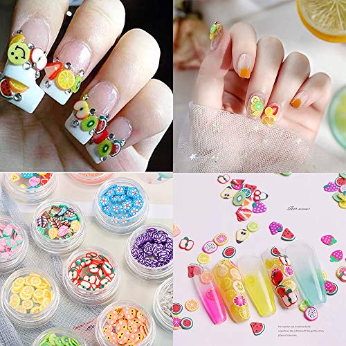 12 Bottles/Pack Flower Animal Fruit Resin Filling Glitter Soft Clay for DIY Epoxy Resin Mold Decor Nail Art Jewelry Making Tools (Animal)