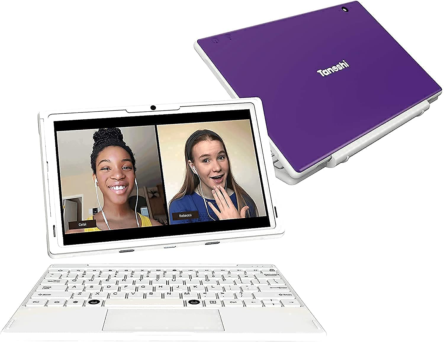 Tanoshi Scholar Kids Computer a Kids Laptop for Ages 6-12 with 10.1" HD Touchscreen Display (Purple) Kids Laptop-Sleeve (Purple)