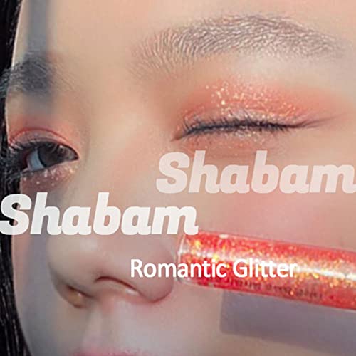 CORINGCO Eye Glitter Makeup Liquid Eyeshadow Sparkle | Shabam Shabam Romantic Glitter Shadow #03 Sunset Light K beauty Makeup Shimmer