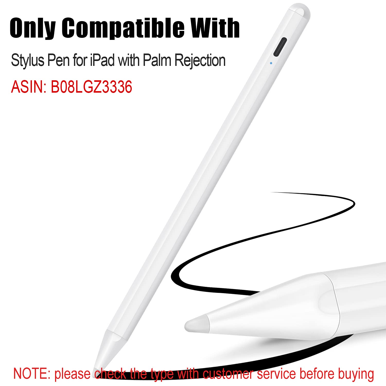4 Packs Replacement Pen Tip for Stylus iPad Pen with Palm Rejection, Durable Pencil Nips for Precise Drawing & Writing, High Precision and Easy to Replace