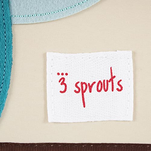 3 Sprouts Children's Large 13 Inch Foldable Fabric Storage Cube Box Polka Dot Sheep Toy Bin with Blue Peacock Toy Bin