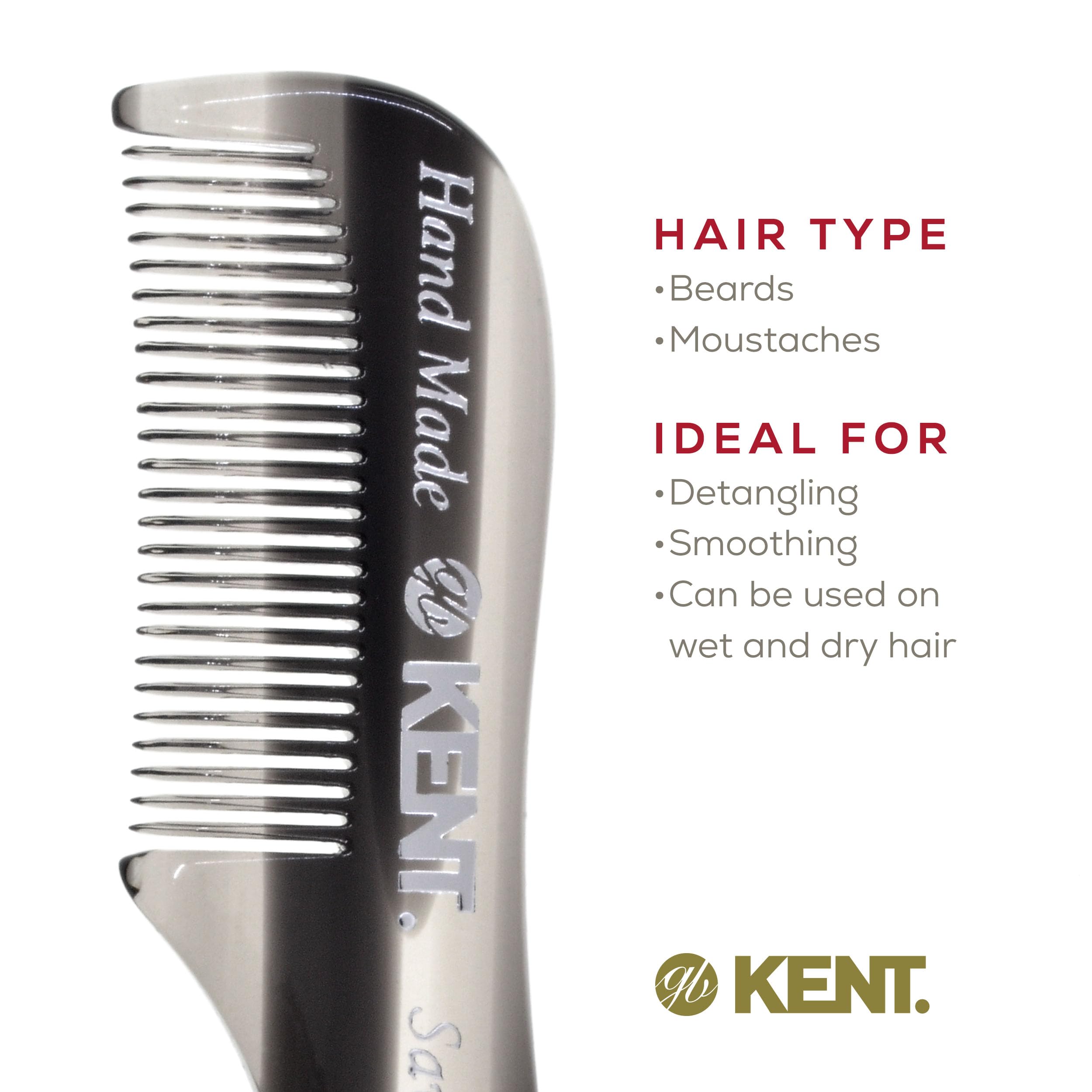 Kent Pocket Comb Set - Men's Beard Grooming Kit, Travel & Home, Mini Mustache Comb