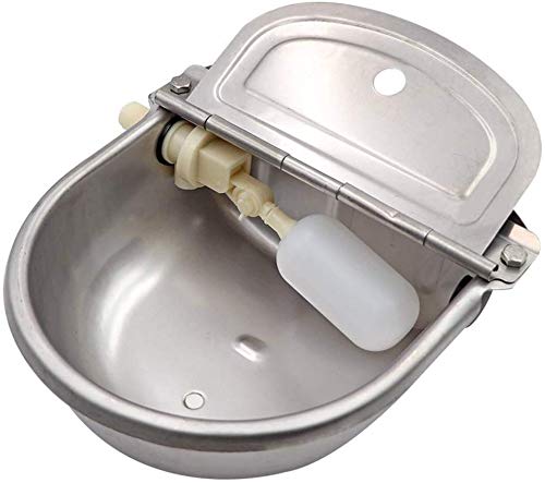 2 Pack Float Valve Stable Water Float Valve Shut Off 1/2" Stainless Steel Automatic Waterer Bowl Fill Feed Water Trough Horse Cattle Sheep Pig Dog Water Float Valve