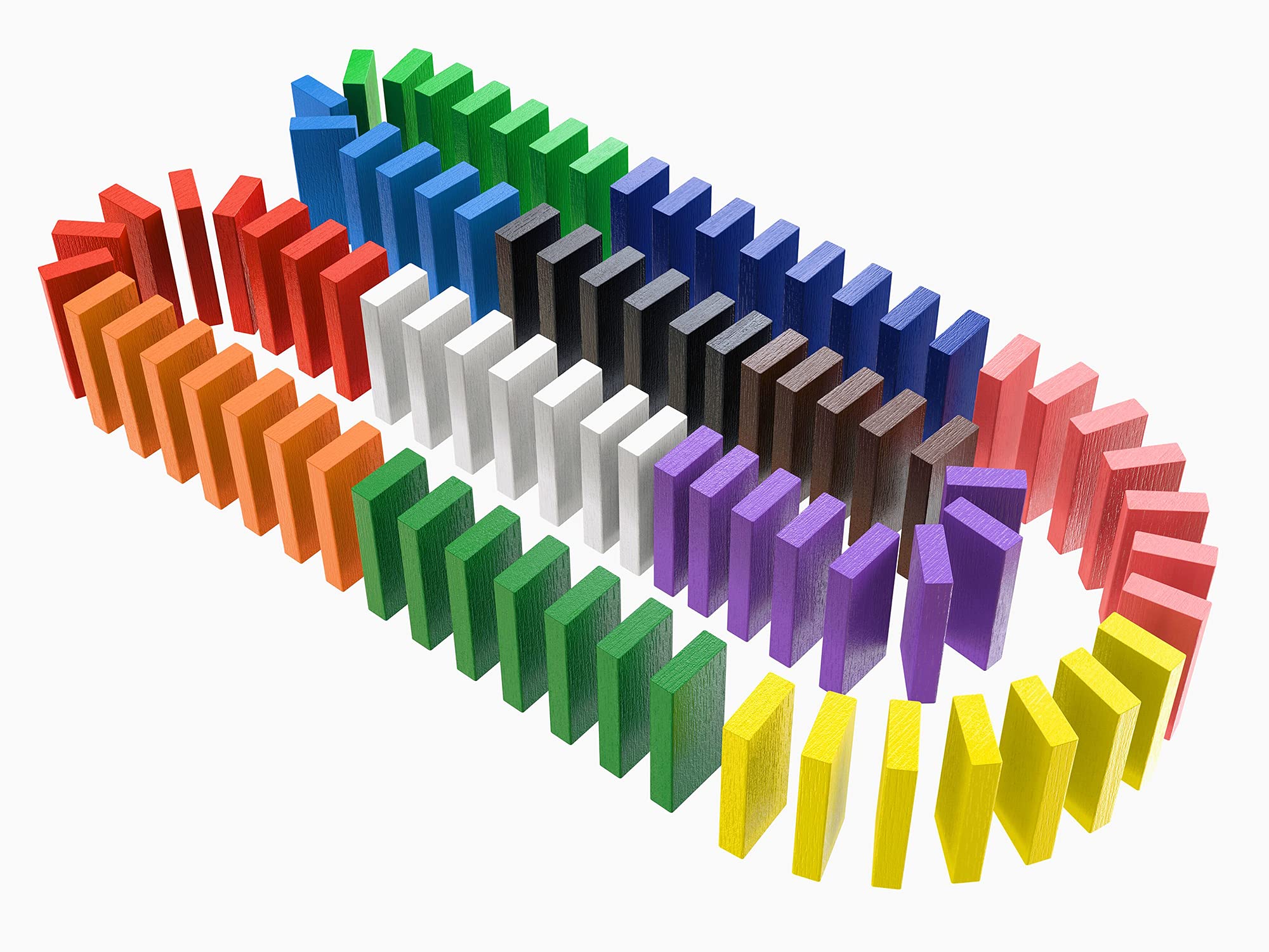 120pcs Bulk Dominoes, Wooden Domino Blocks, for Kids Birthday Kids Racing Toy Game, Building and Stacking Toys.