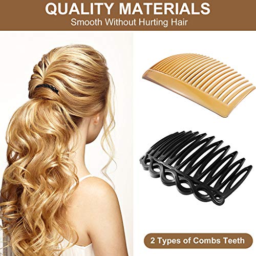 24 Pcs Women Hair Comb Accessories French Hair Side Combs Plastic Twist Decorative Clips with 11/23 Teeth Wedding Veil clip for Women