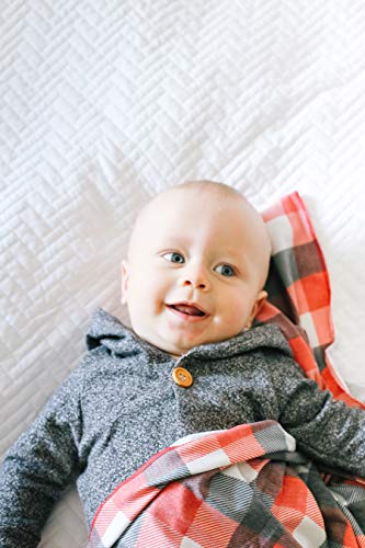 Large Premium Knit Baby Swaddle Receiving Blanket "Jack" by Copper Pearl