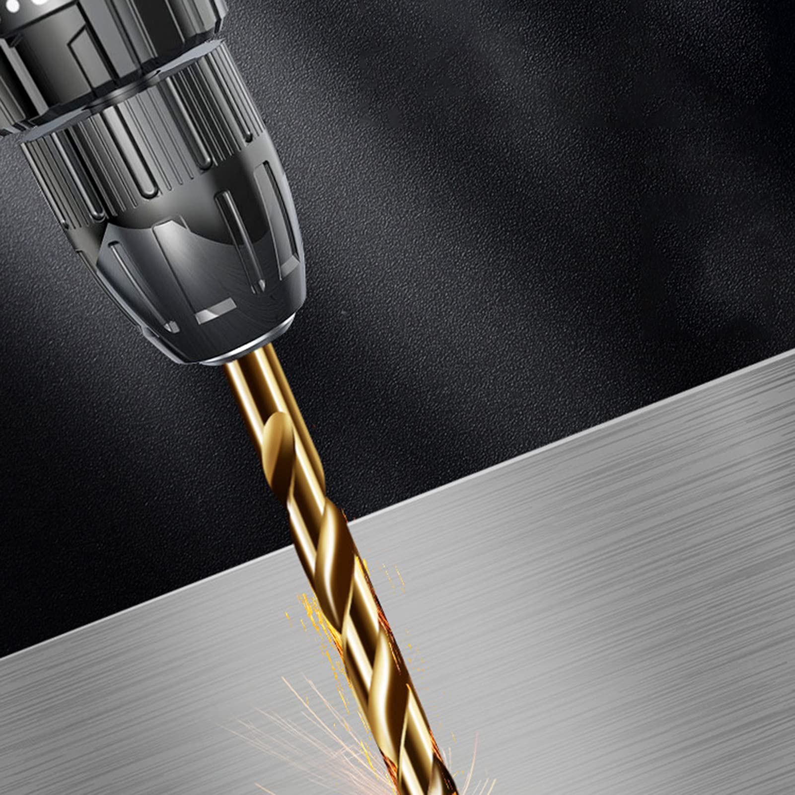 10Pcs/13Pcs M35 Twist Drill Bit Sturdy Fast Chip Removal U-shaped Spiral Groove Round Shank Twist Drilling Bits for Woodworking - Professional13pcs