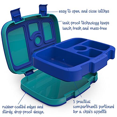 Bentgo Prints Insulated Lunch Bag Set With Kids Bento-Style Lunch Box (Shark)