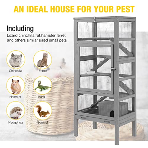 Aivituvin Ferret Cage Rat Cage for Chinchilla, Lizard,Squirrel, Chameleon,Gerbils and Other Small Animals