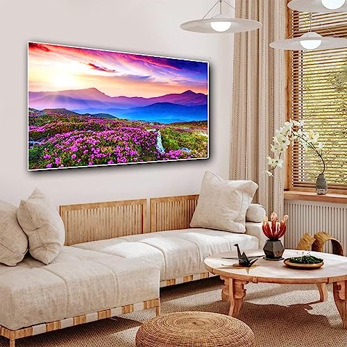 2 Pack Diamond Painting Kits,Large 5D DIY Sunrise Aurora Diamond Painting Kits for Adults,Full Drill Crystal Rhinestone Arts and Crafts,Flower Gem Art Painting with Diamond Home Wall Decor (28X16inch)