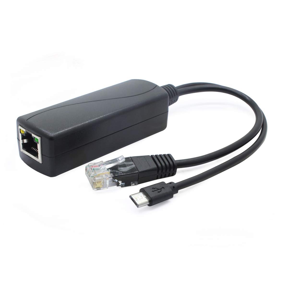 ANVISION 2-Pack 5V PoE Splitter, 48V to 5V 2.4A Adapter with Micro USB Plug, IEEE 802.3af Compliant, for IP Camera, Tablets, Dropcam or Raspberry Pi and More, AV-PS05-1