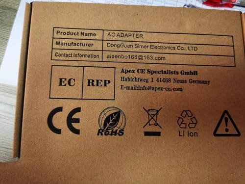 19V AC DC Adapter Charger for LG Electronics 19" 20" 22" 23" 24" 27" 32" Monitor 24LJ4540 24M47H-P 24MP55HQ; DA-48F19 DA-65G19 ADS-40FSG-19 DA-65F19 PS236V IPS236-PN E2750VR-SN Power Supply Cord