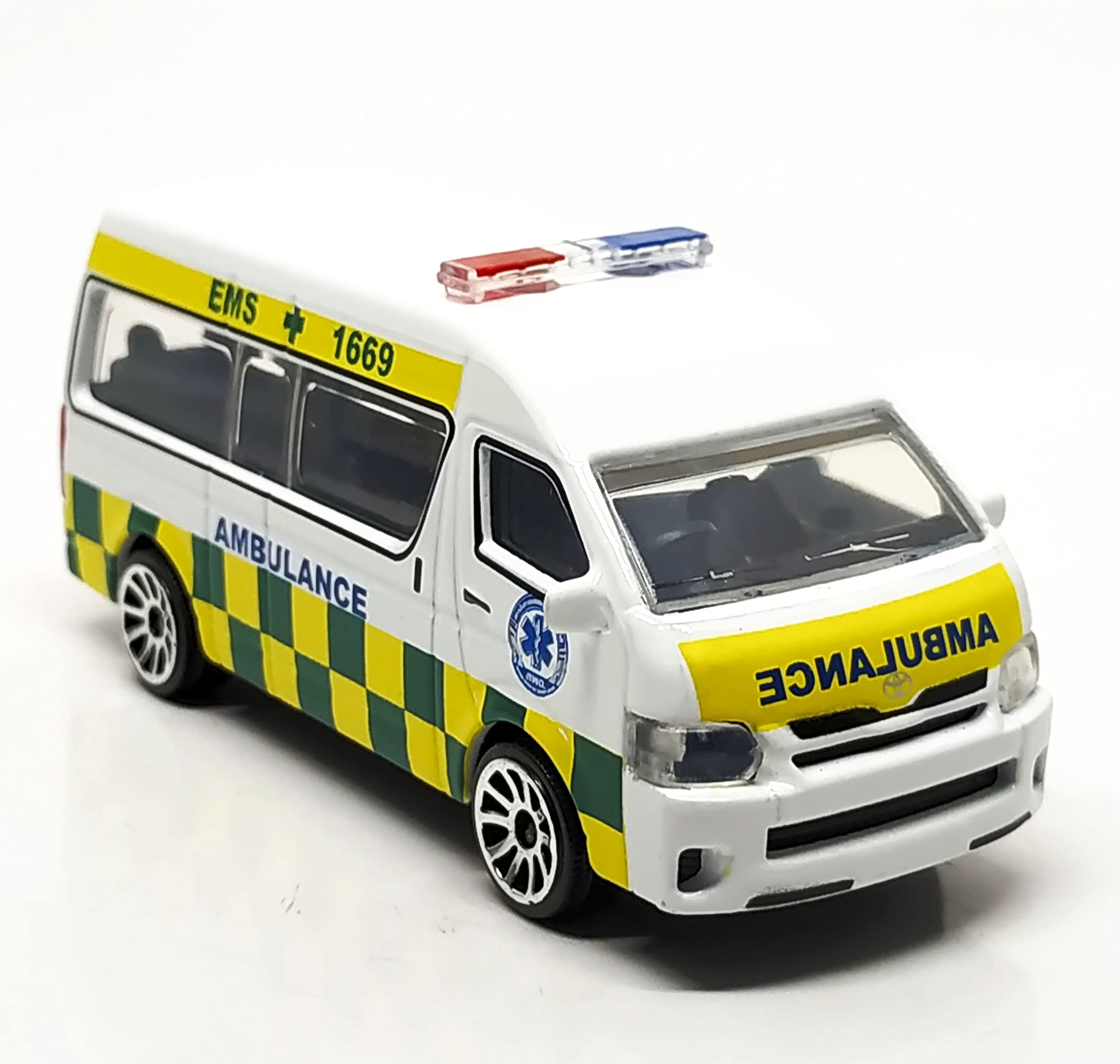1/64 Model car Toys Majorette Hiace - Thai Ambulance EMS 1669 - White (1/69, 3 inches) 5U no Package