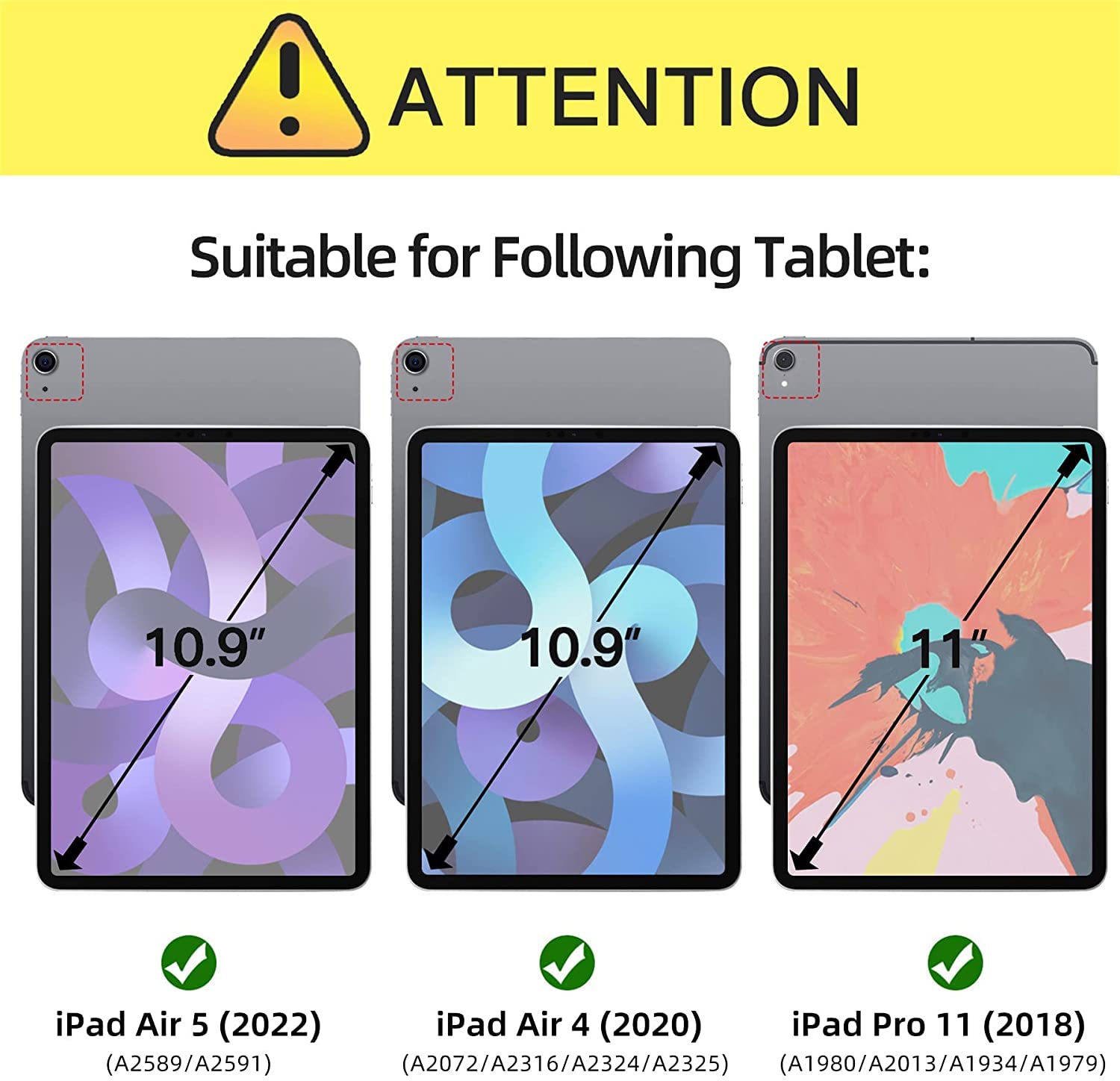ZtotopCases for iPad Air 5th Generation Case 2022 / iPad Air Case 4th Generation 2020 10.9 Inch, Multi-Viewing Angles TPU Magnetic Protective Cover with Auto Wake/Sleep & Pencil Holder, Black