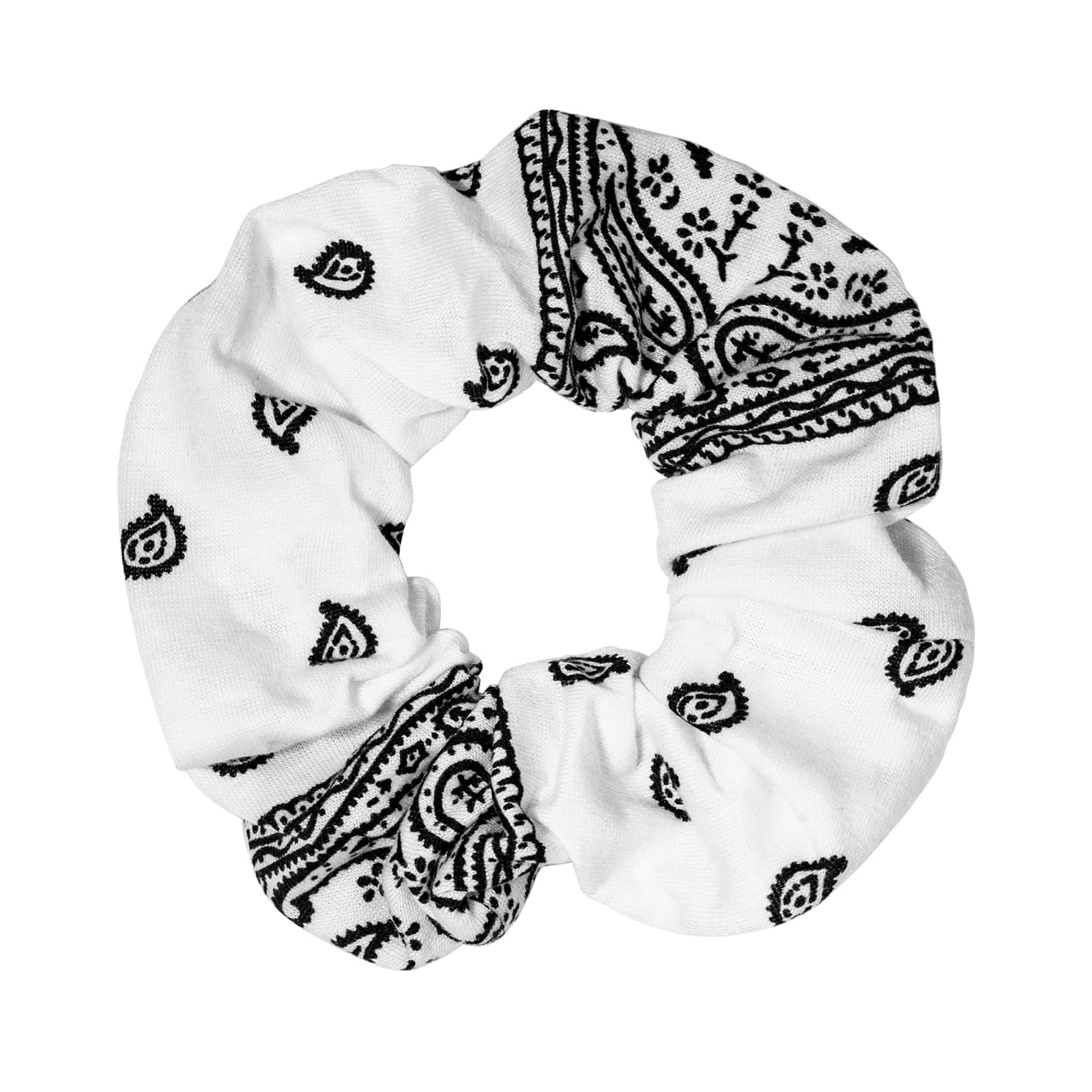 Bandana Print Scrunchies Hair Ties, 5PCS Cotton Hair Elastics for Women