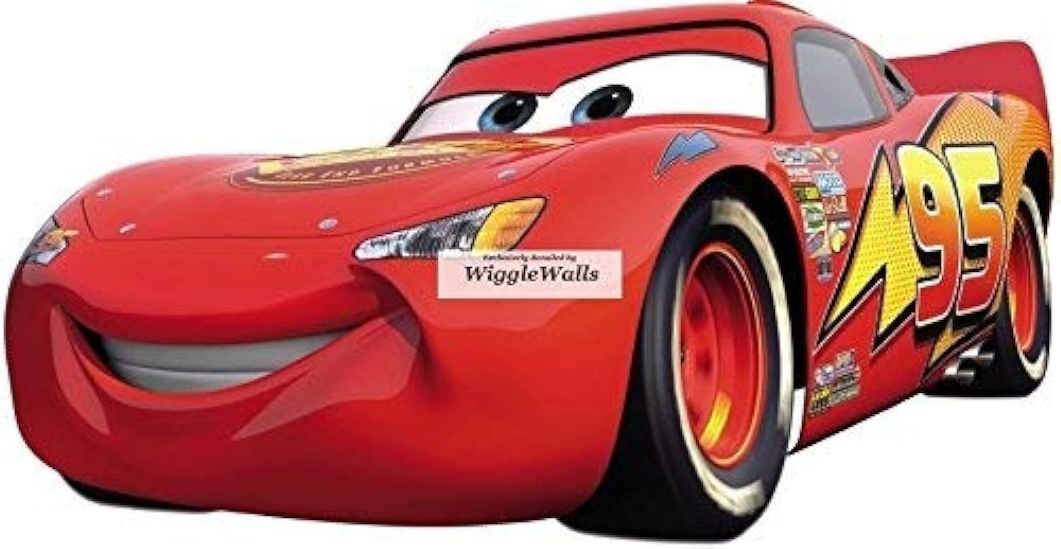 11 Inch Lightning McQueen Wall Decal Sticker 95 Disney Pixar Cars 3 Movie Removable Peel Self Stick Adhesive Vinyl Decorative Art Room Home Decor Kids Room Nursery Racing Decor 11 1/2 by 6 inches