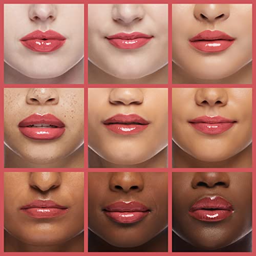 COLORKEY Lip Gloss Mirror Series, Hydrating Lip Gloss with Essential oil, High Shine Glossy Lip Tint, Hydrated & Fuller-looking Lips, Long-Lasting Liquid Lipstick(P710)