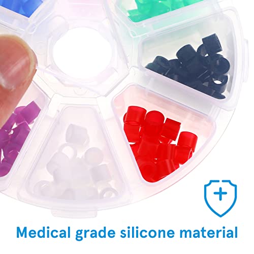 160pcs Dental Code Ring Dental Code Rings Silicone Instrument Code Rings for Color Code Rings Hospital Orthodontic Code Ring