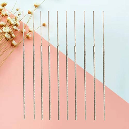 10Pcs 1mm Emery Jade Amber Cutting Hand- Made Jade Metal Wire Cutting Tool (Without Frame)