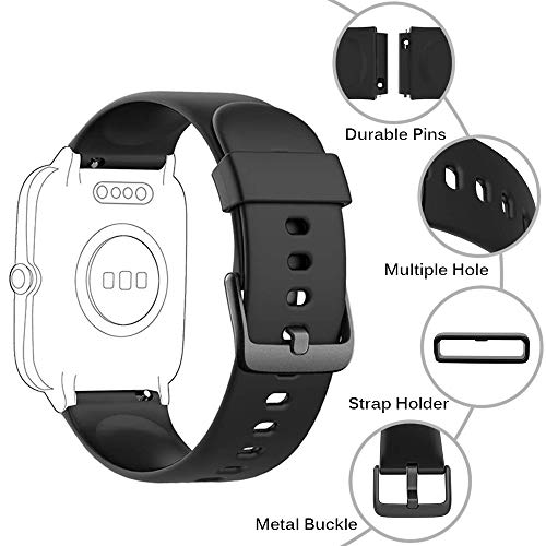 Acofit Silicone Smart Watch Bands Replacement Straps Bands for ID205L ID205S ID205U ID205G ID205 Veryfitpro Smart Watch Replacement Band for SW021 SW023 SW025 Smartwatch strap
