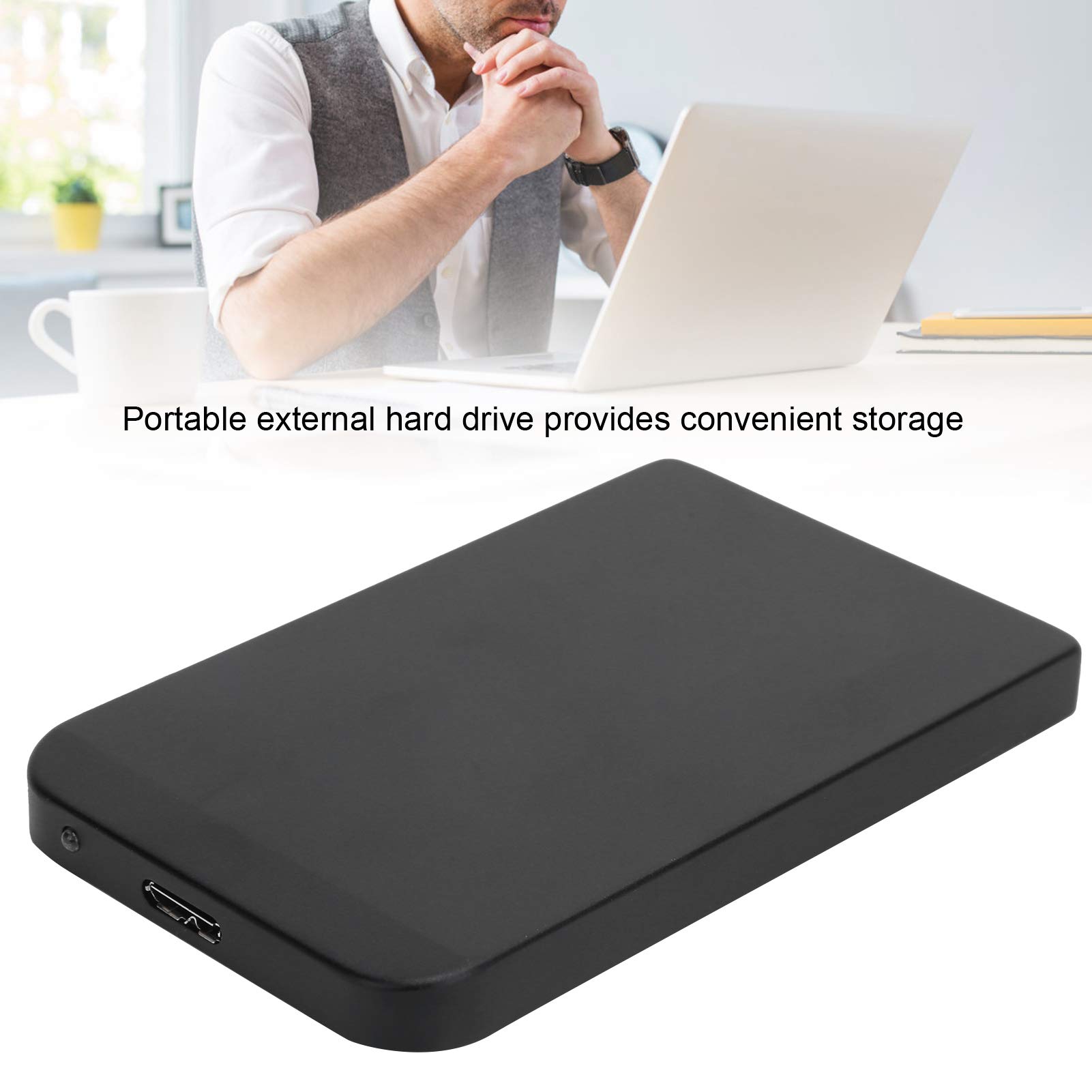 2.5Inch USB3.0 Portable Mobile Hard Drive, 320GB Universal External Hard Drive for Computer Monitors and Laptop, Black(320G)