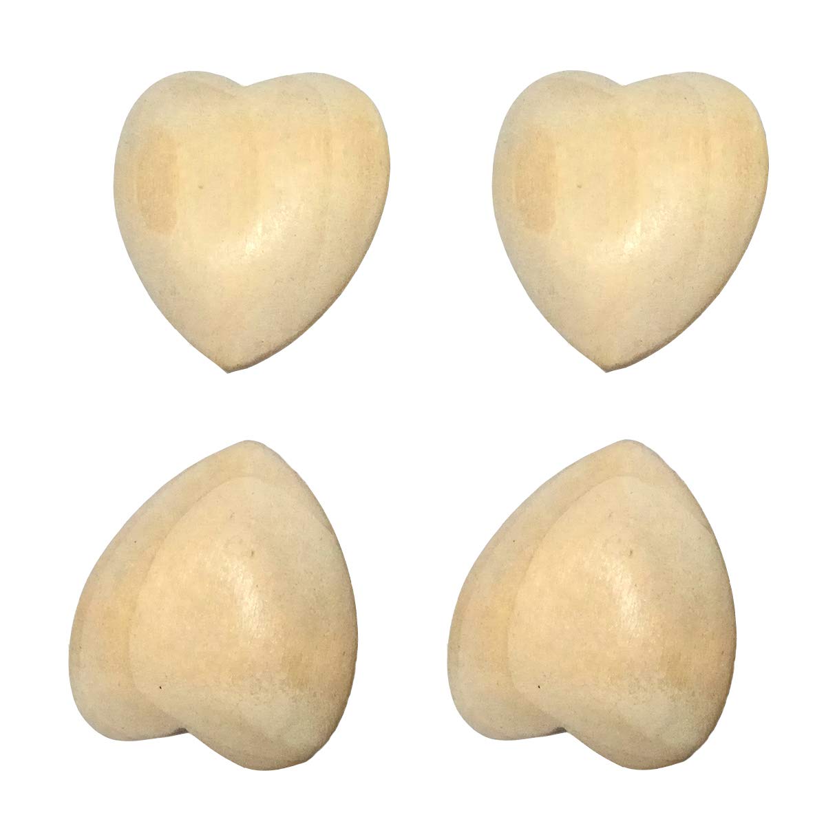 10pcs 30mm Unfinished Wood Hearts Beads with Holes Natural Heart Shape Wooden Bead for Bracelet Handing Materials DIY Beading Accessories (1.18in 10pcs)