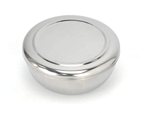 SoltreeBundle Set of 5, Korean Stainless Steel Rice Bowl with Lid Set, Korean Kitchen Restaurant, Multi-Purpose Stainless Steel Hygienic Sanitary Bowl + Lid Set