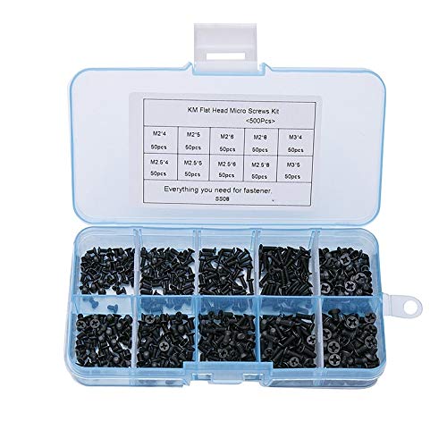 250Pcs/500Pcs M2 M2.5 M3 KM Screw Countersunk SSD Electronic Repair Screws Accessories for Sony DELL Samsung IBM HP Toshiba - (Size: 250pcs Mix) SCRW-194336
