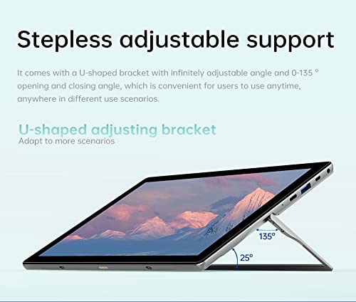 ALLDOCUBE iWORK20 2-in-1 Laptop, Tablet PC with Keyboard (and Stylus Pen), 10.1" Windows Tablet, Intel N4020 CPU, 4GB RAM/128GB ROM, Windows 10, Type-C, Support HDMI, Convertible Laptop