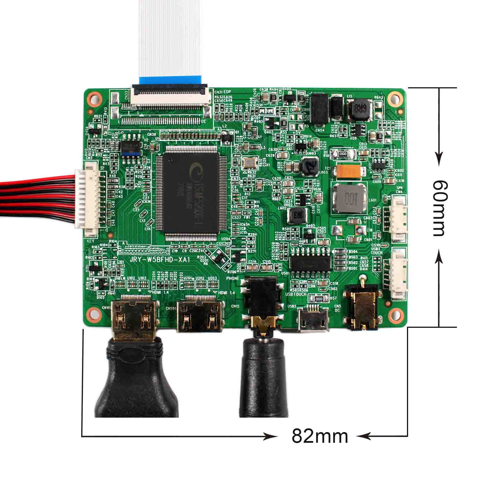 14 inch B140XTN03.3 1366x768 30pin eDP LCD Screen and 2mini HD-MI LCD Controller Board,with Location Holes
