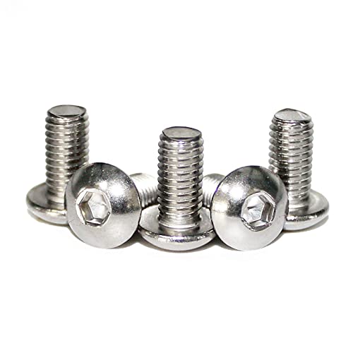 100 Pcs M3-0.50 x 8mm Button Head Socket Cap Screws, Passivated 18-8 Stainless Steel, Allen Hex Drive, ISO 7380, by Fullerkreg,Come in an Easy-use Storage Case