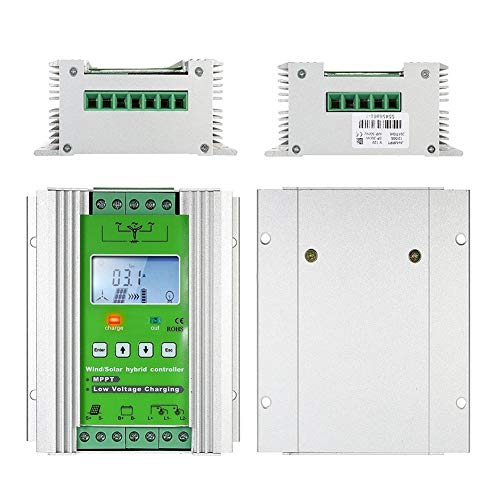 1000W Wind Solar Hybrid Charge Controller ,Off Grid MPPT Wind Turbine Solar Charge Controller Hybrid Controller 600W Wind and 400W Solar Panel 12V/24V Auto Distinguish