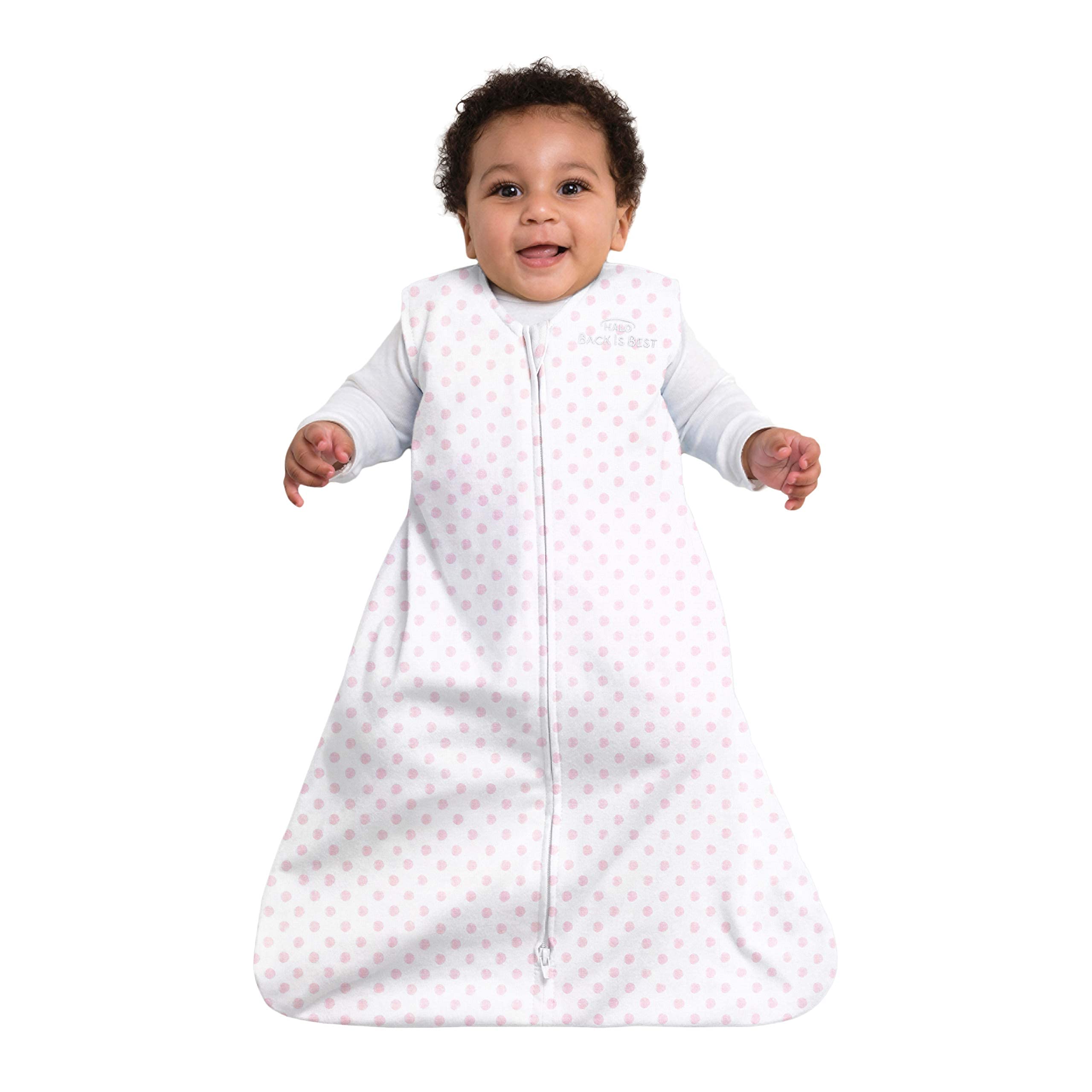 HALO Sleepsack Gift Set Bundle - Micro Fleece Swaddle Wearable Blanket, Cream, Small - Organic Cotton Swaddle & Wearable Blanket 2-Piece Gift Set Box, Strawberry, Small/Medium