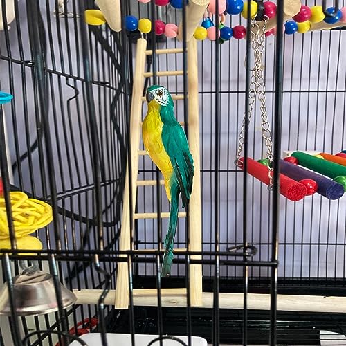 2pcs Birdie Basics Wooden Ladder for Bird Cage Climbing Ladder Toy for Parakeets Parrots Cockatoo (7 Step & 8 Step)