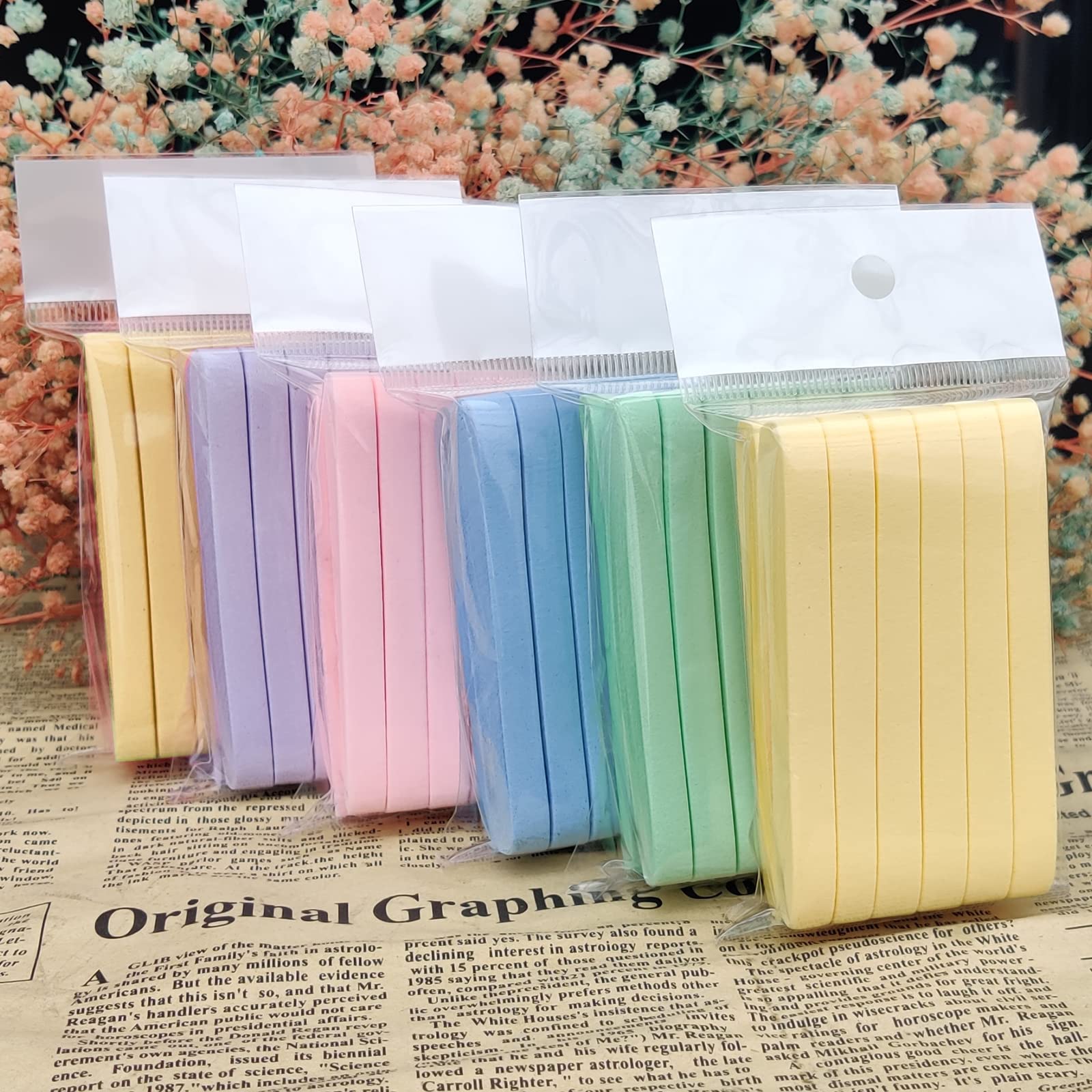 120PCS Facial Sponge Compressed,PVA Professional Makeup Removal Wash Pads Round Face Cleansing Sponge for Spa Exfoliating and Mask, 5Colors
