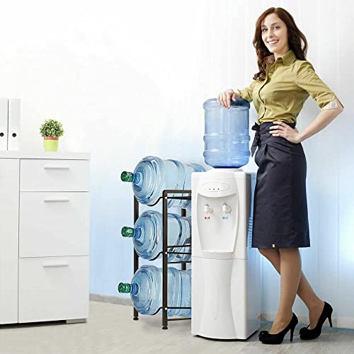3-Tier Water Jug Holder Rack Water Cooler Jug Rack 5 Gallon Water Bottle Holder Detachable Heavy-Duty Dispenser Organizer for Home Kitchen Office Save Spacer (3-Tier)