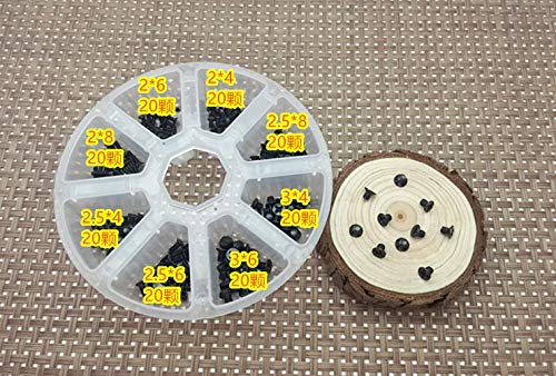 160pcs Mini Electronic Digital Cross Countersunk Head Small Screw Black Set Repair for Laptop Screw SCRW-093194