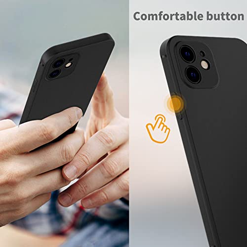 EasyAcc Slim Case for iPhone 12, Thin Matte Black TPU Phone Cases Finish Profile Soft Back Protective Cover Compatible with iPhone 12 2020
