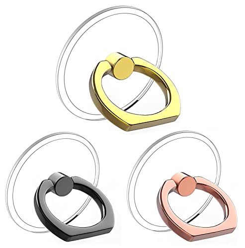 Cell Phone Ring Holder - JCHIEN Transparent Universal Finger Kickstand Cell Phone Ring Stand Holder Compatible with iPhone Samsung Smartphones