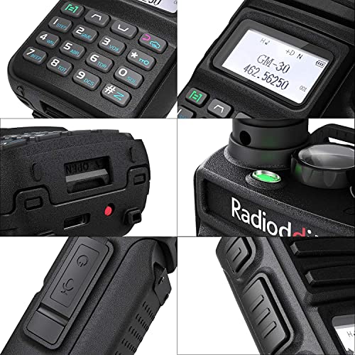 2 Pack Radioddity GM-30 GMRS Radio Handheld 5W Long Range Two Way Radio, GMRS Repeater Capable, with NOAA Scanning & Receiving, Display Sync for Off Road Overlanding, with 15 inch High Gain Antenna