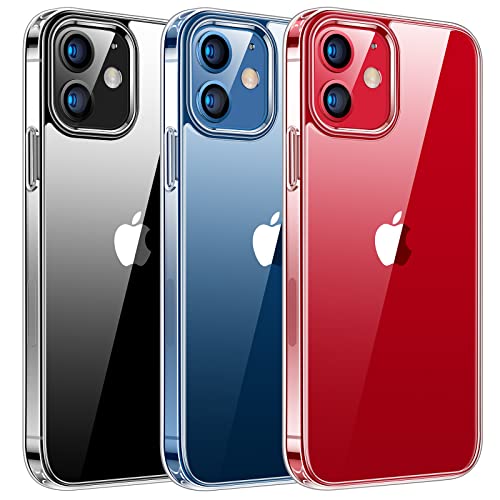 𝟐𝟎𝟐𝟐 𝗨𝗽𝗴𝗿𝗮𝗱𝗲𝗱 TORRAS Diamond Clear iPhone 12 Case/iPhone 12 Pro Case [NO.1 Anti Yellow] [5.0 X-Shock Patent Military Grade Protective] Shockproof Hard Back Slim iPhone 12 Phone Case, Clear