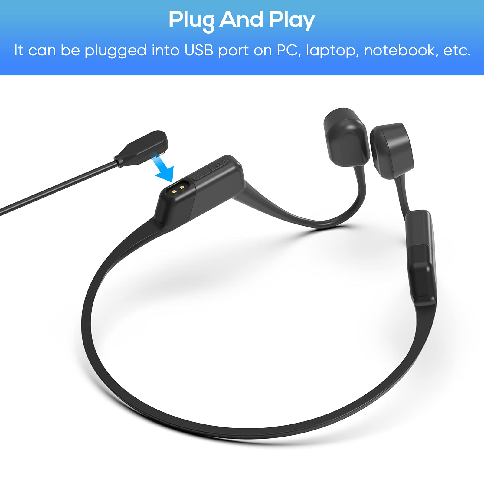 2Pack Magnetic Charging Cable Replacement for AfterShokz Aeropex AS800/OpenComm ASC100SG&Shokz OpenRun Pro&Mini, Bone Conduction Wireless Headphone USB Charging Cord Charger Accessories for Aftershokz